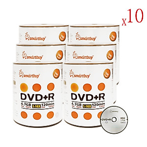 Smart Buy 6000 Pack DVD+R 4.7gb 16x Logo Blank Data Video Movie Recordable Disc, 6000 Disc 6000pk