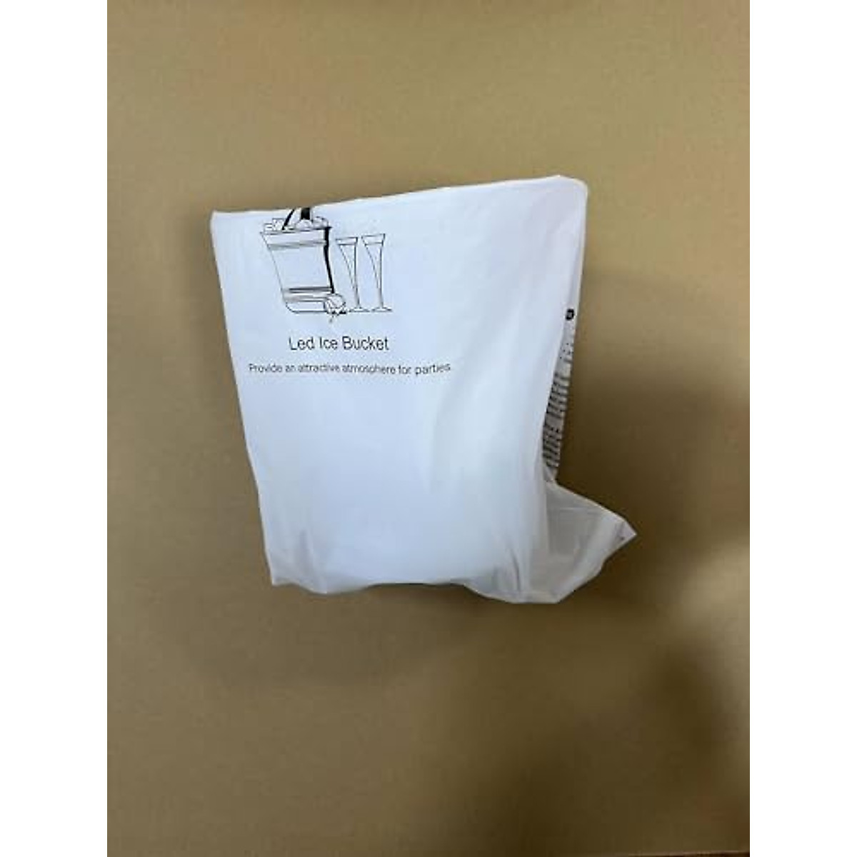 PeSandy LED Ice Bucket, 5L Large Capacity Wine Ice Bucket Drink Containers with Multi Colors Changing for Party/Home/Bar, Waterproof Champagne Retro Wine Drink Beer Beverage (1PCS, Battery Powered)