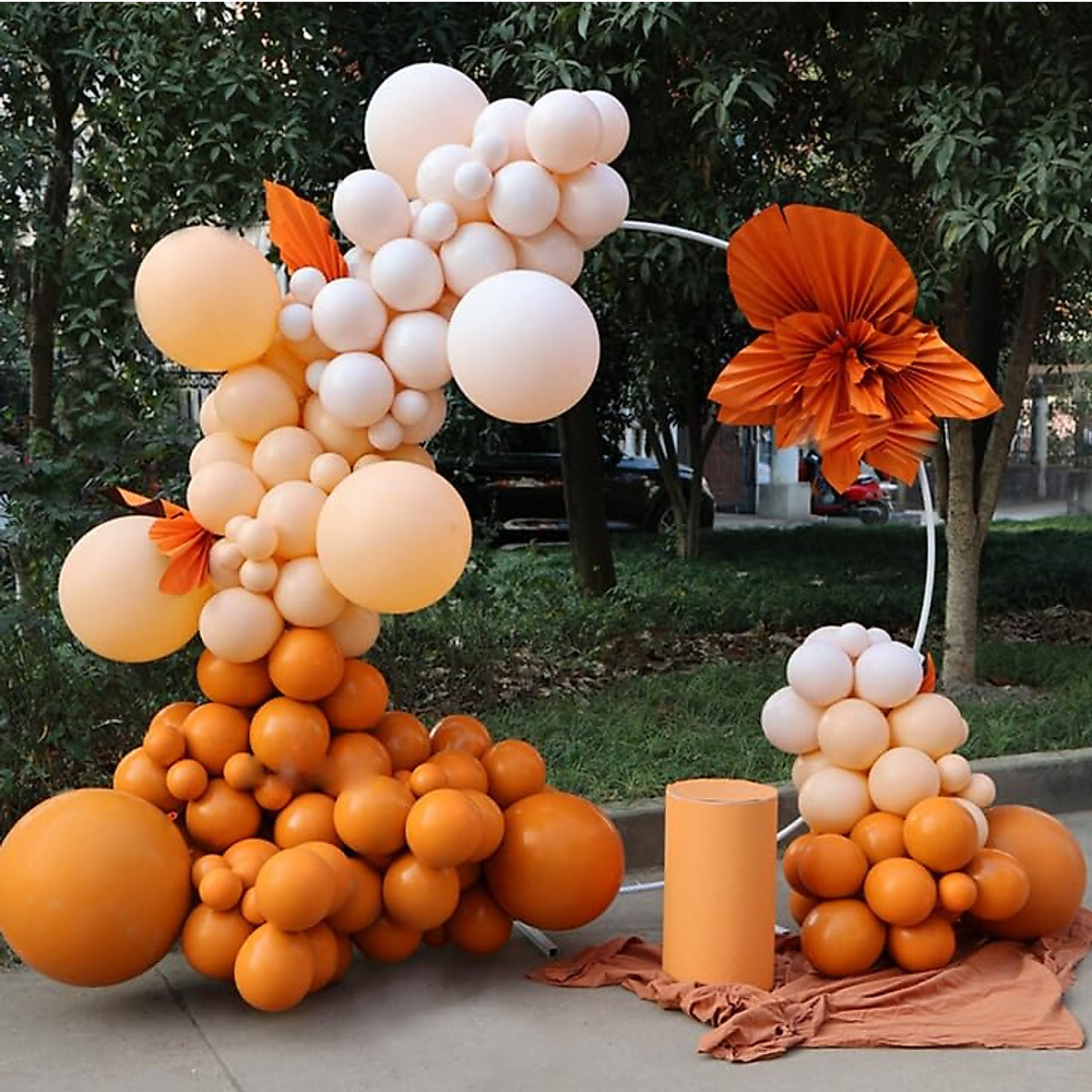 Beaumode Little Pumpkin Balloon Arch Garland Kit for Little Pumpkin Baby Shower Birthday Thanksgaving Fall In Love Bridal Shower Fall themed Rustic Boho Orange Party decorations (Orange Blush)