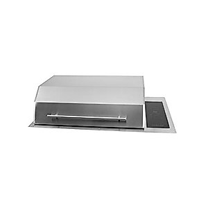 Kenyon Texan Built-In Electric Grill with Faceted Single Piece Lid and Standard Lite Touch Control, Stainless Steel Body, UL-Approved for Use Indoors and Outdoors, No-Flame Grill, 240 Volts