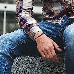 JoycuFF Inspirational Gifts Morse Code Bracelets for Women Men Motivational Encouragement Graduation Gifts for Daughter Niece Coworkers Friends Handmade Bead Jewelry Never Give Up