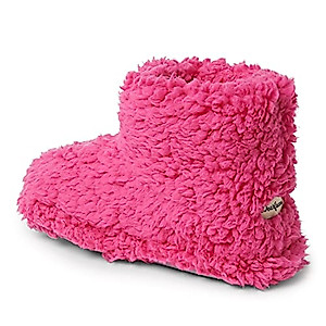 Dearfoams Kids Tate Washable Fuzzy Bootie Slipper, Paradise Pink, US 7-8 Unisex Toddler