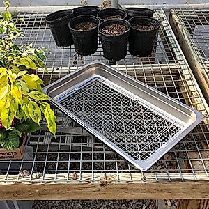 Raw Rutes - Stainless Garden Sifter for Compost, Dirt and Potting Soil - Welded Wire Mesh (Hand Held Garden Sifter) 13"x21"