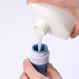 4 Pcs Silicone Travel Bottles,3oz Leak Proof Liquid Squeeze Refillable Portable Travel Size Bottles,BPA Free,Travel Accessories Cosmetic Containers for Toiletries Shampoo Conditioner Lotion