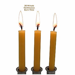 Beeswax Candle Works, Chanukah (Pack of 45) 100% USA Beeswax