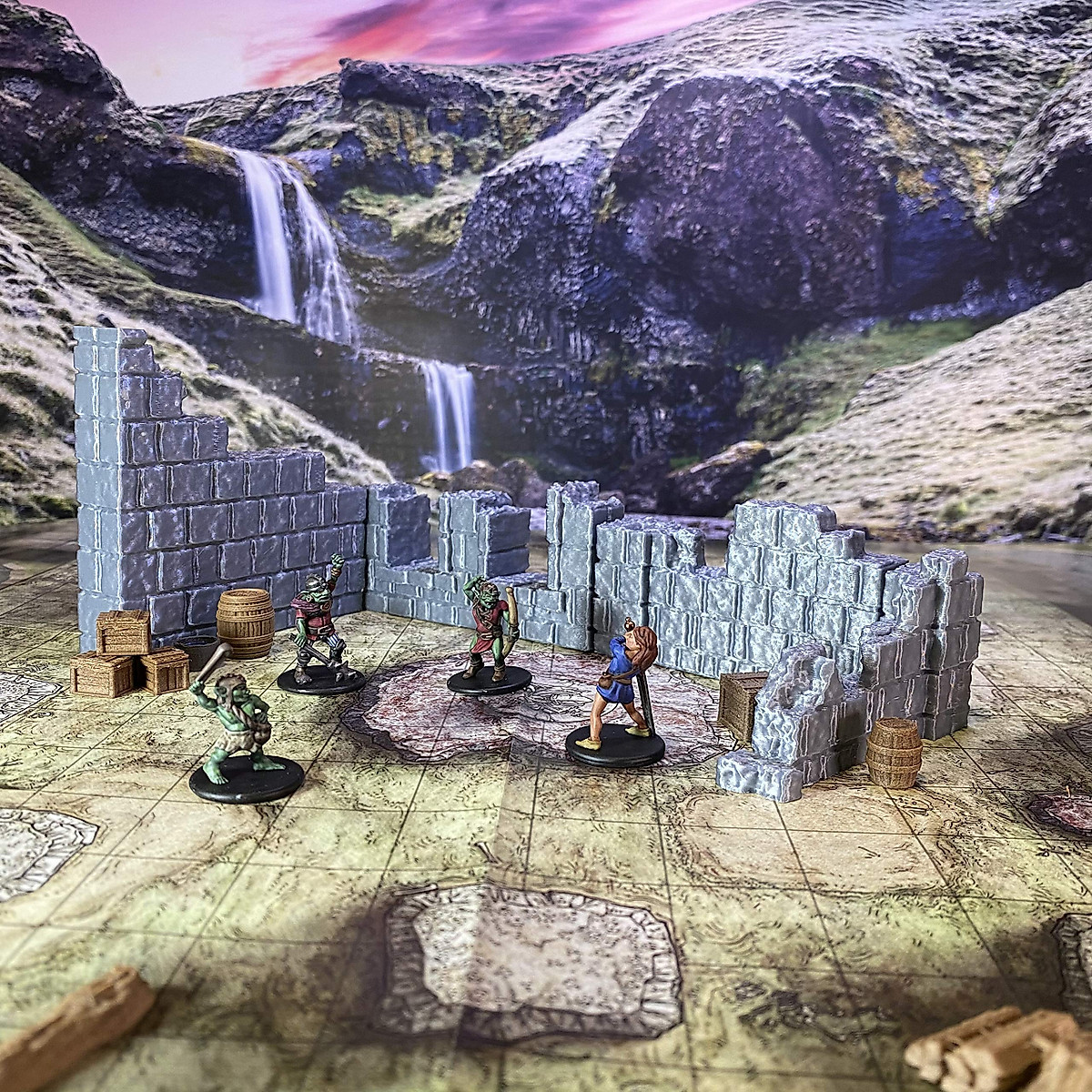 Extruded Gaming Wall Ruins Set 2