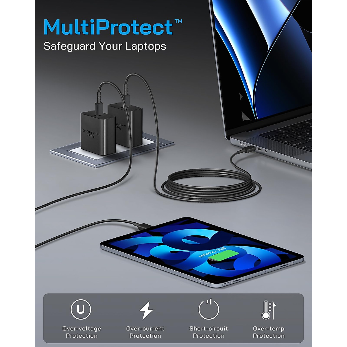 2 Pack USB C Charger for 45W Samsung Super Fast Charger with 6 FT Type C to C Fast Charging Cable Compatible with Glalaxy S23 Ultra/S23/S23+/S22 Ultra/S22+/S21, Galaxy Tab S8+