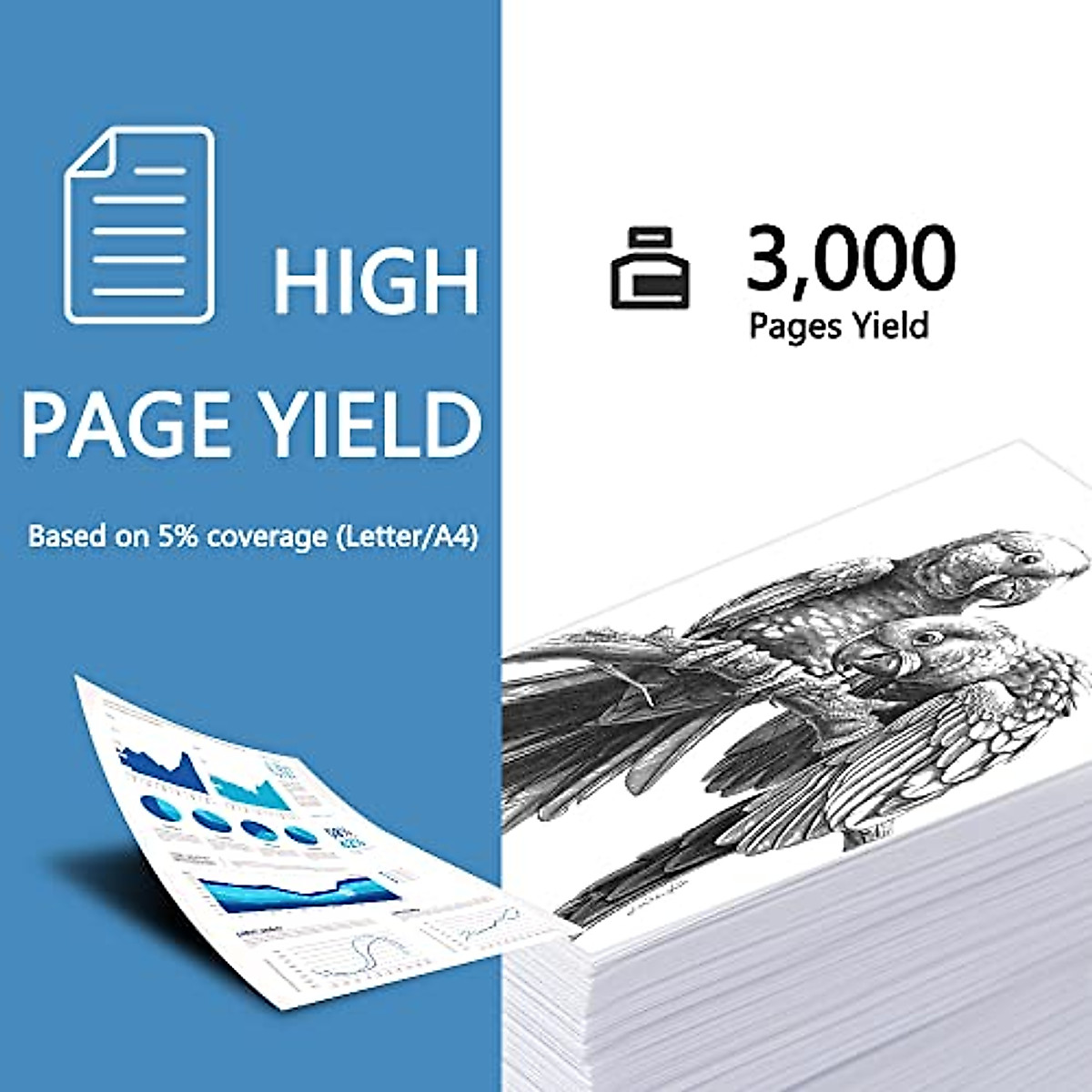 MxVol Compatible 58A Toner Cartridge【Shows Ink Level】 Replacement for HP 58A CF258A 58X CF258X use for HP Laserjet Pro M404n M404dn M404dw MFP M428fdw M428fdn M428dw M404 M428 Printer (Black 1-Pack)