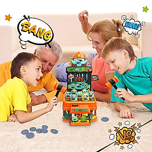 Arcade Game Toys for 3 Year Old, Whack Game Mole, Mini Electronic Interactive Hammering & Pounding Toys, Gift Idea for Toddler Kids Boys Girls Ages 3 4 5 6 7 8+, Cartoon Zombie Style Fun Halloween Toy