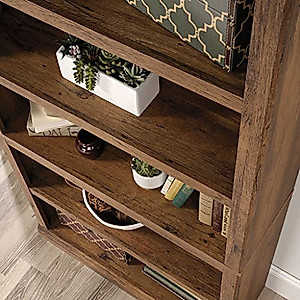 Sauder 5 Shelf Bookcase, Vintage Oak Finish