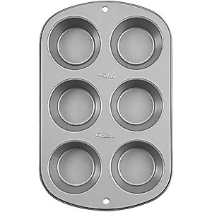 Wilton Recipe Right Muffin Pan, For great Muffins, Cupcakes, Breakfast Potato Egg Cups and so Much More, 6-cups