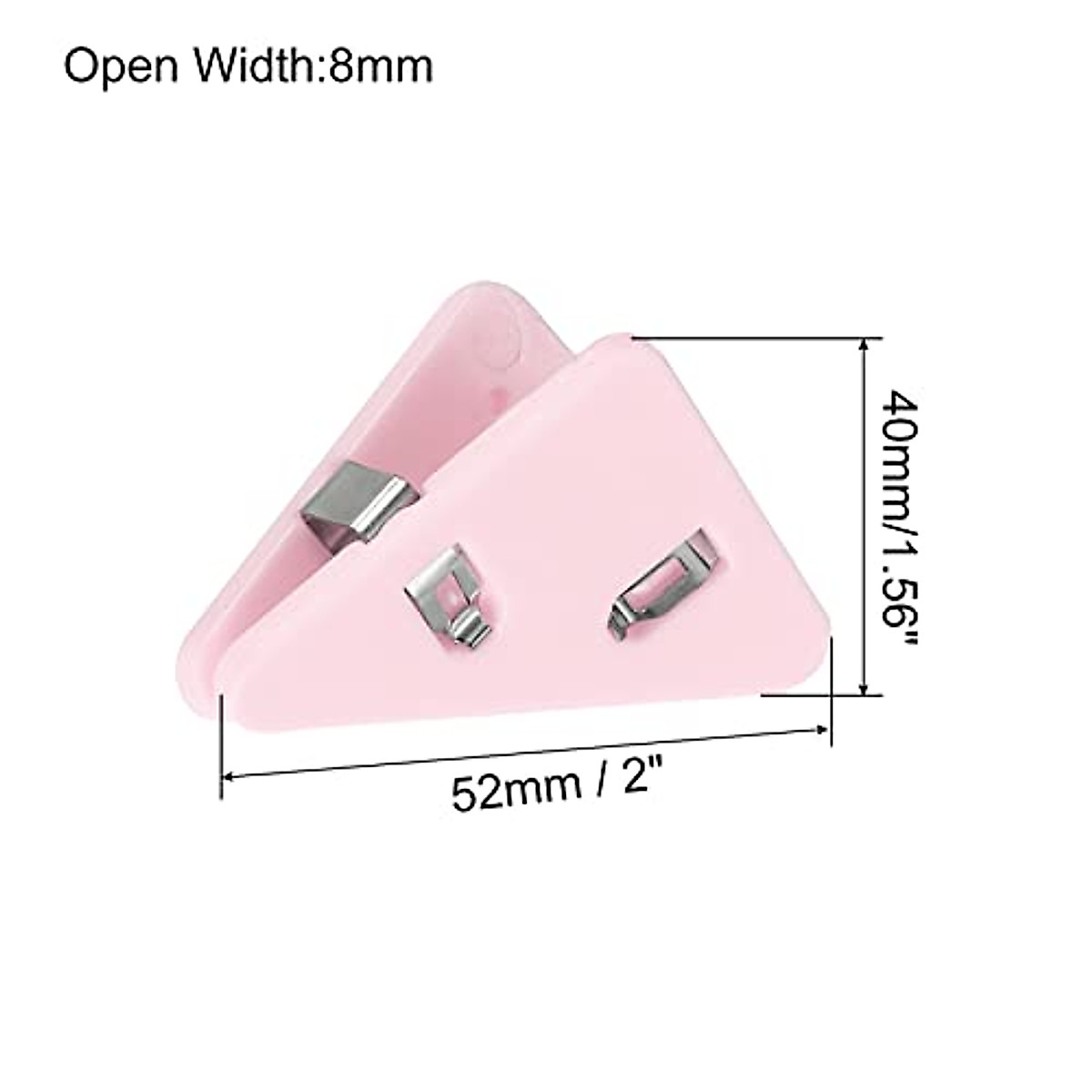 PATIKIL Multifunctional Document Clip,5Pcs Triangular Clips for Books Pages, Prevent Books Curling for Office, Reading Markers Clips, Pink