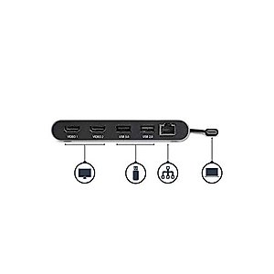 StarTech.com Dual 4K Monitor Mini Thunderbolt 3 Dock with HDMI - Mac & Windows Docking Station - Discontinued, Limited Stock, & Replaced by TB3DKM2HDL (TB3DKM2HD)