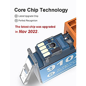 INK4U Compatible 910 Ink Cartridges Replacement for HP 910XL Ink Cartridges Combo Pack to Work with HP OfficeJet Pro 8025 8035 8020 8030 8028 OfficeJet 8022 8018 8015 8010 Printer (1B1C1M1Y, 4-Pack)