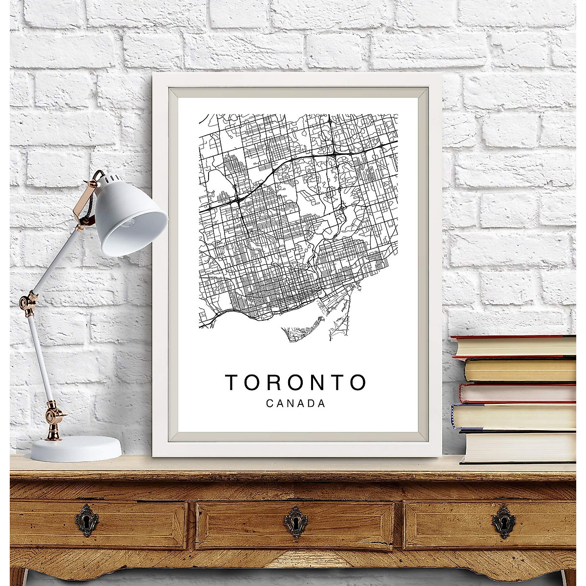Custom Map Poster Personalized Map Print City Map Wall Art Decor Black and White Sizes Available