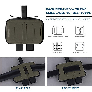 PETAC GEAR Tactical Medical Pouch Compact Admin Belt Pouch EMT First Aid Pouch IFAK Utility Pouch Trauma Kit Organizer Tourniquet Holder (RG)