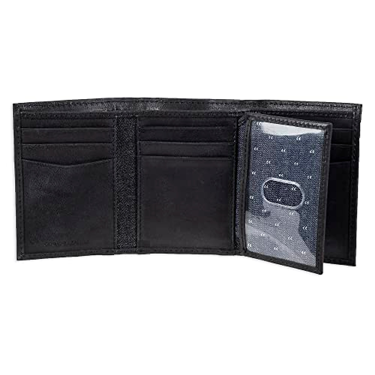 Levi's Men's Trifold Wallet-Sleek and Slim Includes Id Window and Credit Card Holder , Andrew Black, One Size