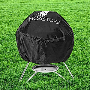 Noa Store BBQ Grill Cover | 18 Inches | 210D Gas Grill Covers Heavy Duty Waterproof Used AS Smoker Cover, Gas Stove Cover, Griddle Cover, Kettle Grill Cover and BBQ Cover