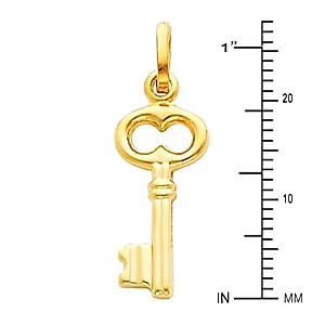 GoldenMine Fine Jewelry Collection 14k Yellow Gold Key Charm Pendant