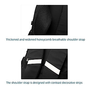 Women Girls' schoolbag leisure backpack Student College Backpack Travel Daypack 15.6 Inch Laptop Backpacks (Black)