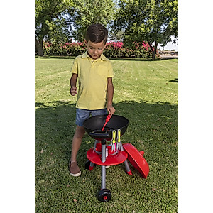 24 PCS Little Chef Barbecue BBQ Cooking Kitchen Toy Interactive Grill Play Food Cooking Playset for Kids Kitchen Pretend Play