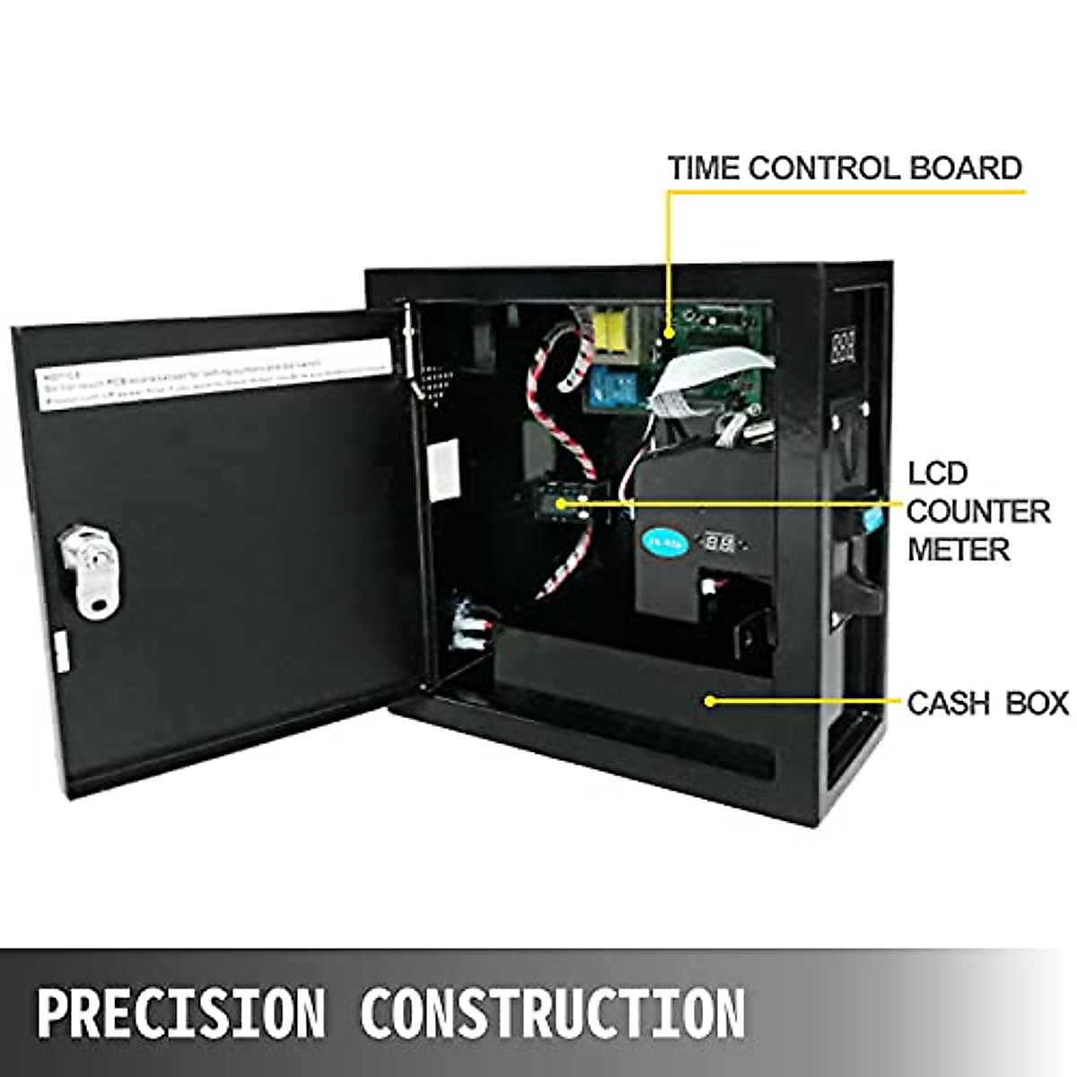 Happybuy Coin Operated Timer Control Power Supply Box Coin Acceptor Programmable Control Coin Acceptor Multi Coin Selector for Vending Machine Electronicial Device, 110V