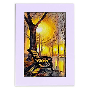 8.5x11 Mat for 11x17 Frame - Precut Mat Board Acid-Free Light Purple 8.5x11 Photo Matte For a 11x17 Picture Frame, Premium Matboard for Family Photos, Show Kits, Art, Picture Framing, Pack of 100 Mats