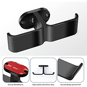 aceyoon Headphone Stand Hanger Under Desk Designed Aluminum Headphone Holder Hook 90° Rotatable Headsets Adhesive & Screws Universal Compatible with PC Gaming DJ Headsets