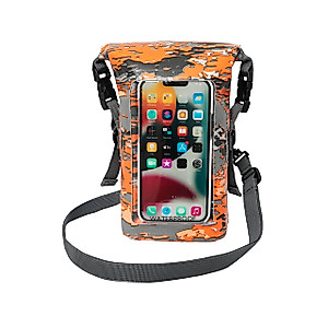 geckobrands Waterproof Phone Tote Dry Bag Waterproof Case, Ember geckoflage - Works with Samsung Galaxy, iPhone, Google