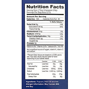 Preferred Popcorn Microwave Popcorn, Non-GMO, Whole Grain, Gluten Free (Natural, 18 Microwavable Bags)