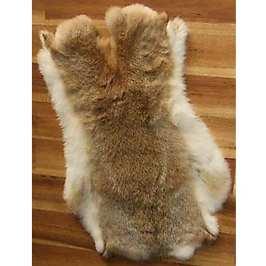 Tanned Natural Real Fur Rabbit Skin Pelt Hide Decorative Craft Grade Rabbit Pelts Sewing Quality Leather Rug Blanket（10'' by 12'' Yellow Cattle）