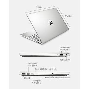 HP Pavilion 15 Laptop, AMD Ryzen 5 5500U, 8 GB RAM, 512 GB SSD, 15.6” HD Touchscreen, Windows 10 Home, Thin, Lightweight Computer with Webcam, Business, Study, & Entertainment (15-eh1010nr, 2021)