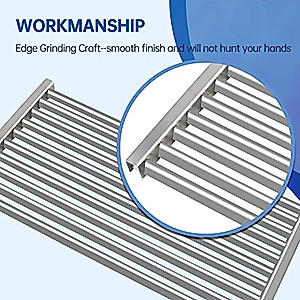 Grill Grate 19 1/16 Inch Stainless Steel Cooking Grid Grates Part Replacement for Brinkmann 810-1750-S, 810-1751-S, 810-3752-F, 810-6570-F, 810-3551-0, Brinkmann 810- Gas Grill Models, 3-Pack