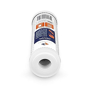 Aquaboon 10" x 2.5" Replacement Water Filter Set of 1 Carbon and 1 Sediment, 5 Micron 10 inch Cartridges, Compatible with DWC30001, WFPFC8002, FXWTC, WHEF-WHWC, WHKF-WHWC, Pentek DGD, RFC