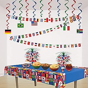 Beistle - 57738 Beistle Party Supplies, International Flag Pennant Banner, Multicolor