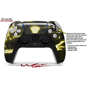 WraptorSkinz Skin Wrap compatible with Sony PS5 DualSense Controller Radioactive Yellow (CONTROLLER NOT INCLUDED)