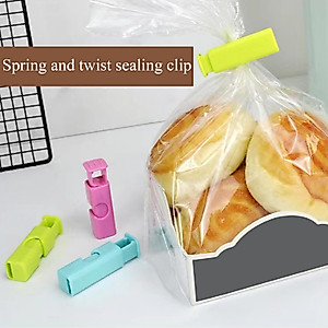 AMPPBI Food Clips,Snack Bread Seal Clips,Plastic Bag Clips, Easy to Use Bread Bag Clips,Moisture Clips,Multipurpose Bag Clips for Snack & Bread Seal(5PC)