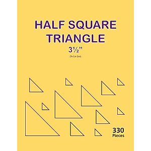 3 1/2 Inch Half Square Triangle Template: 3 1/2" Triangle Paper 'To Cut Out' | 330 Pieces Triangle Quilting Template | 3.5 Inch English Paper Piecing ... | Shapes for Crafts, Art, DIY Projects