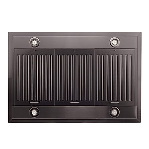 ZLINE 42" Convertible Vent Island Mount Range Hood in Black Stainless Steel (BSGL2iN-42)