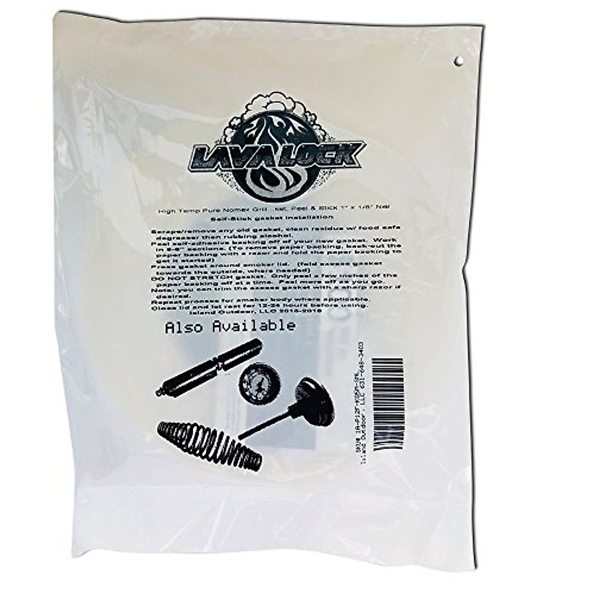 High Temp Pure Nomex Grill Gasket, Peel & Stick 1" x 1/8"