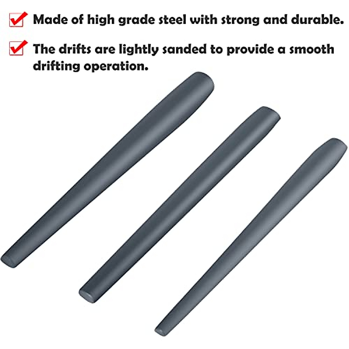 Blacksmith Drift Set Blacksmithing Knifemakers Tomahawk Ax and Mouse Hammer Drift For Forging Tongs, Hammer, Axe (3 Pcs)
