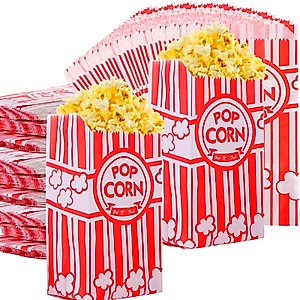 200 Pieces Paper Popcorn Bags 2 oz Pop Corner Bags Individual Servings for Popcorn Machine Party Disposable Pop Corn Storage Christmas Bag Bulk
