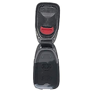 Replacement Key Fob Case Shell Fit for Hyundai Elantra Accent Sonata Kia Optima Keyless Entry Remote Car Key Housing Casing Outer Cover 3 Button + Panic (2)