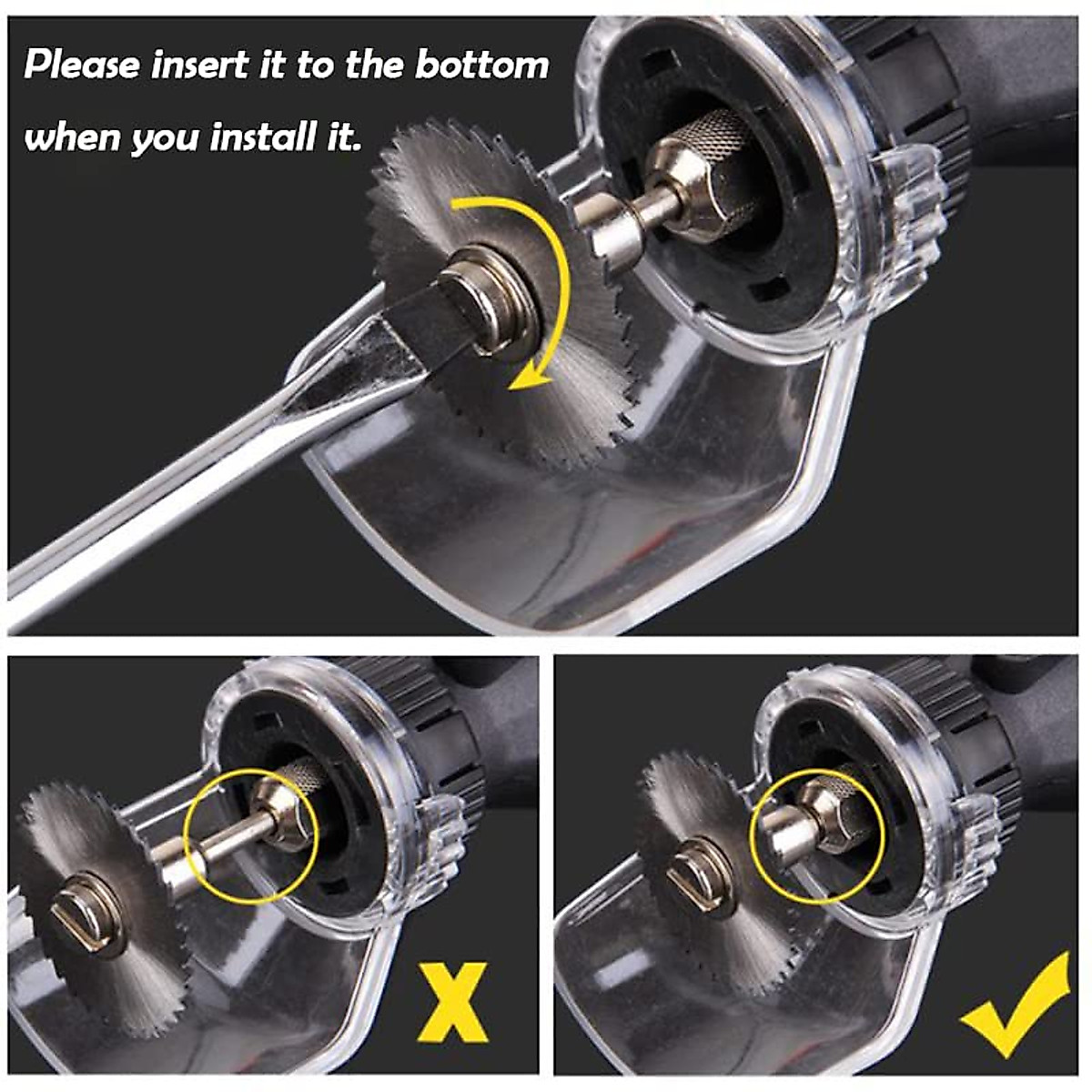6pcs 1/8" HSS High Speed Steel Circular Saw Blades with Shank Extension Rod for Rotary Tool