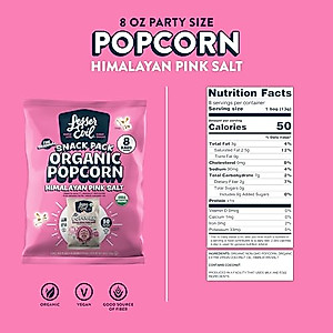 Lesser Evil - Buddha Bowl Organic Popcorn Himalayan Pink - 0.46 Ounce (Pack of 8)