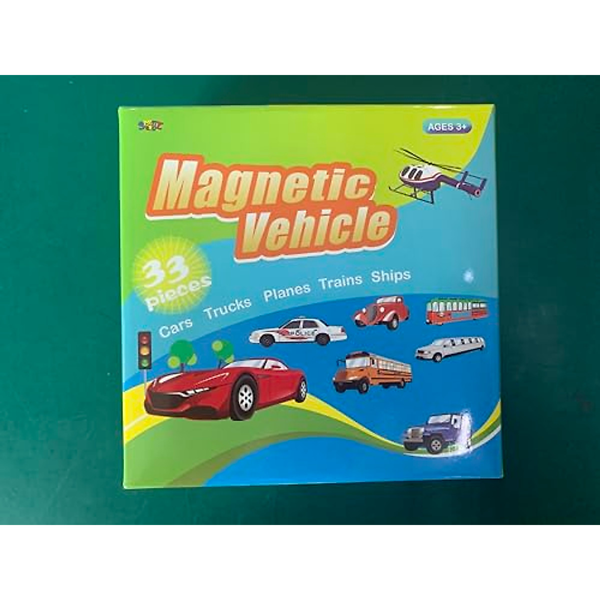 SpriteGru 33 PCS Vehicle Foam Magnets for Toddlers Kids, Perfect for Preschool Learning (Land Air Ocean All Included)