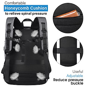 Bookbag School Backpack, Travel Backpack Anti Theft Laptop Backpack with USB Charging Port Water Resistant College Fits 15.6 Inch Notebook Over 3 Years Old