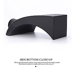 Oirlv Black Leatherette Necklace Pendant Chain Jewelry Bust Display Holder Stand (H15.34)