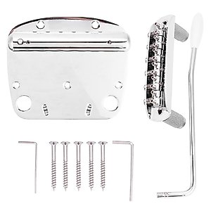 plated Copper-zinc Alloy Tremolo Vibrato Tailpiece Bridge Set for Mustang Guitar Replacement Parts. Mustang Tailpiece Mustang Tremolo Mustang Bridge