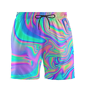 Wdpsuxin Men's 2 Piece Tracksuit Psychedelic Trippy Hawaiian Shirt Shorts Button Down Shirt and Shorts Sets with Bucket Hats Xx-Large